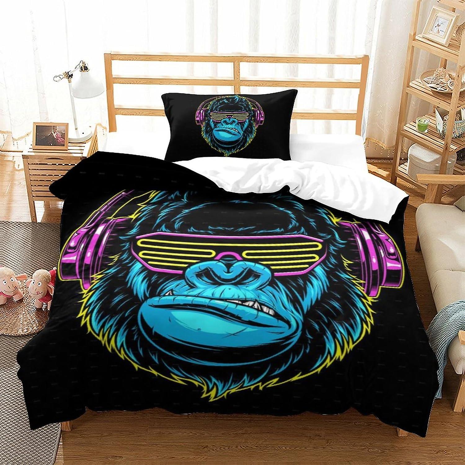 ARIJORJA Gorilla Duvet CoverCartoon Bedding Set For Kids Teens ...
