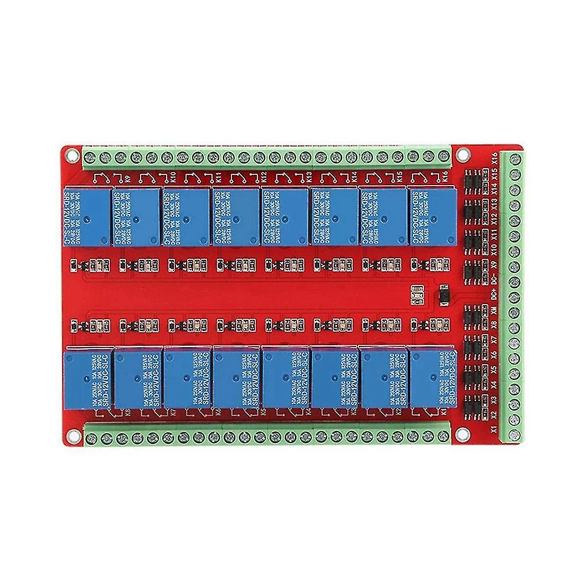 24v Isolated 16-channel Relay Control Module High/low Level Trigger 16 ...
