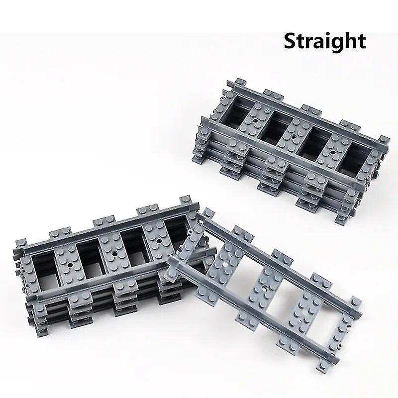 City Train Tracks Train Rail Straight Curved Tracks Sets Building ...