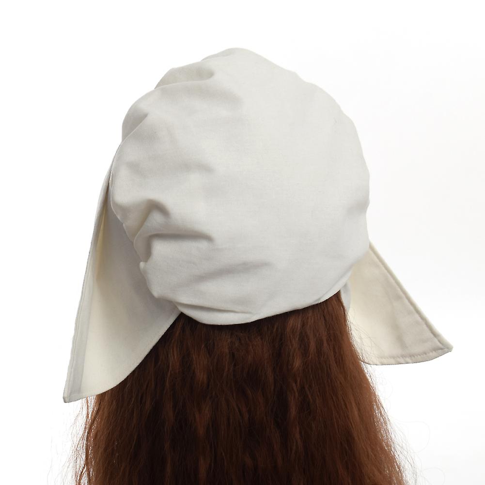 White Bonnet Maid Hat Victorian Cosplay Medieval Vintage Kids Girls ...