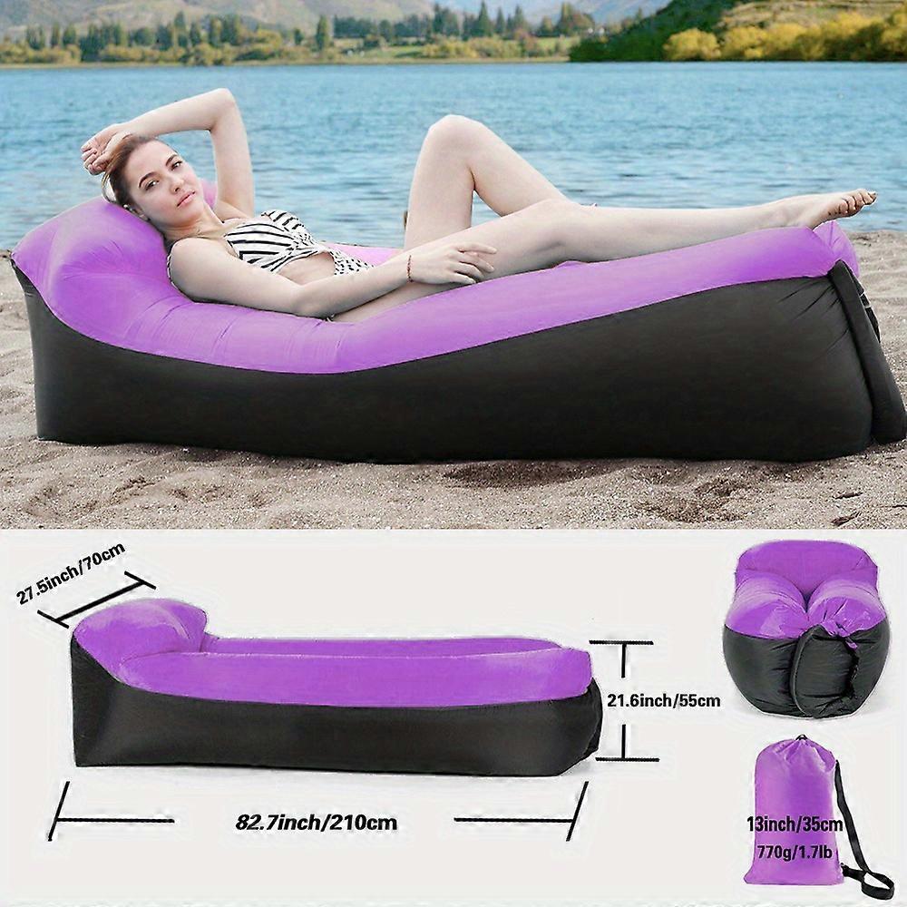 Relax In Comfort: Inflatable Lounger Air Sofa Hammock - Portable, Waterproof & Leakproof ...
