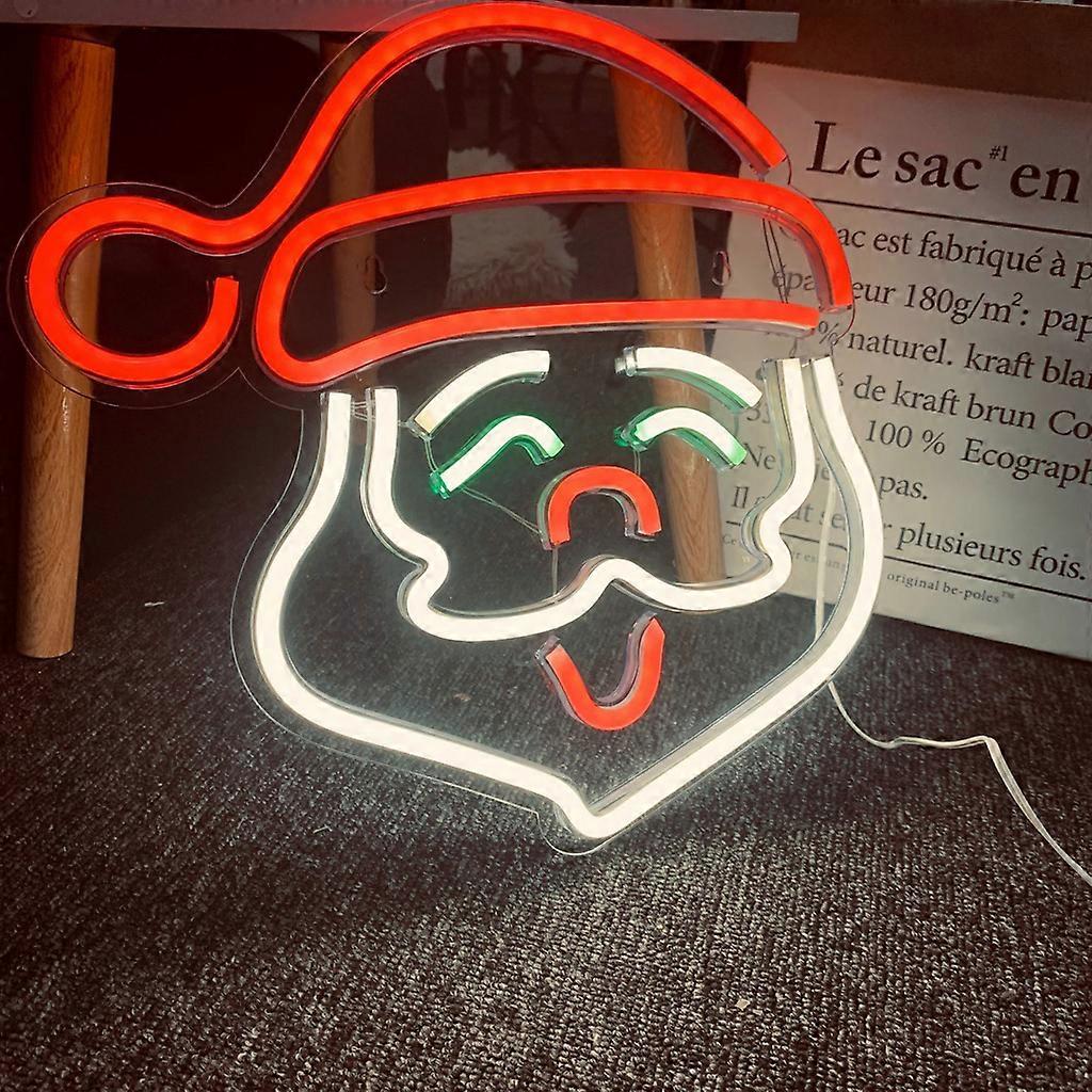 LED Neon Signs Santa Neon Sign for Bedroom Hotel Restaurant Wall ...