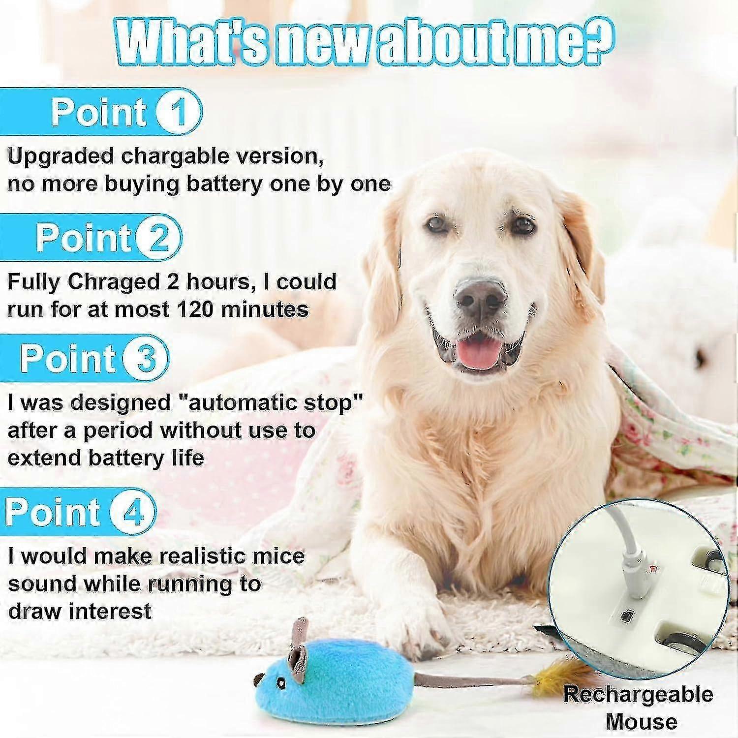 Fake Mouse Moving Dog Toy With Automatic Sensor, Dog Mouse Toy With ...