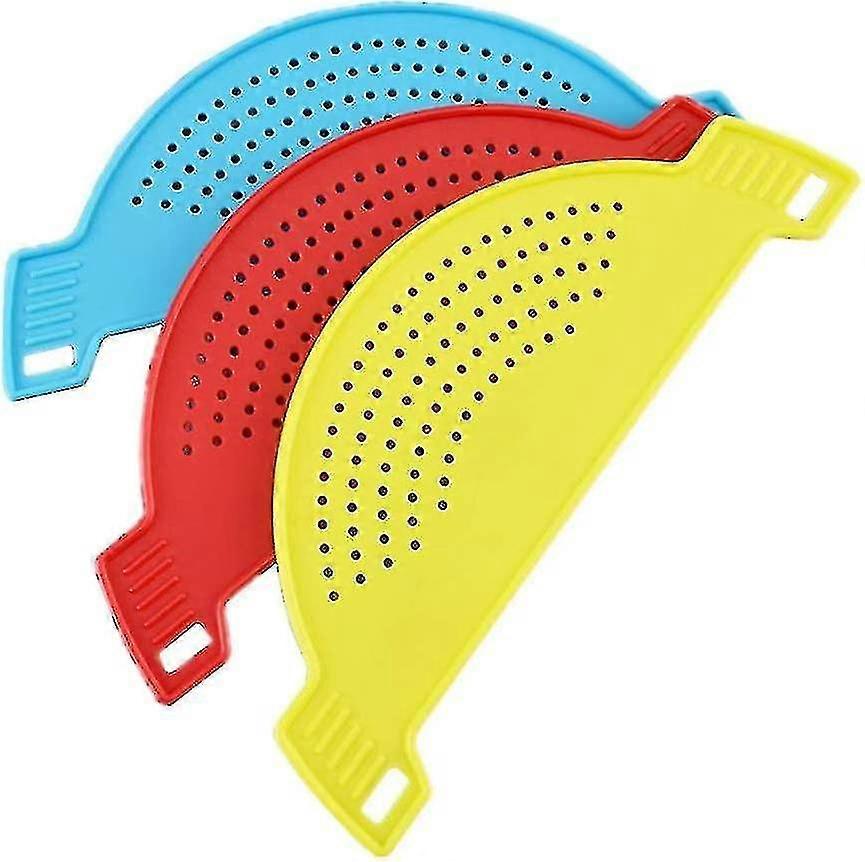 3 Pcs Half-moon Pan Strainer Pot Drainer Strainer Colander Sieve ...