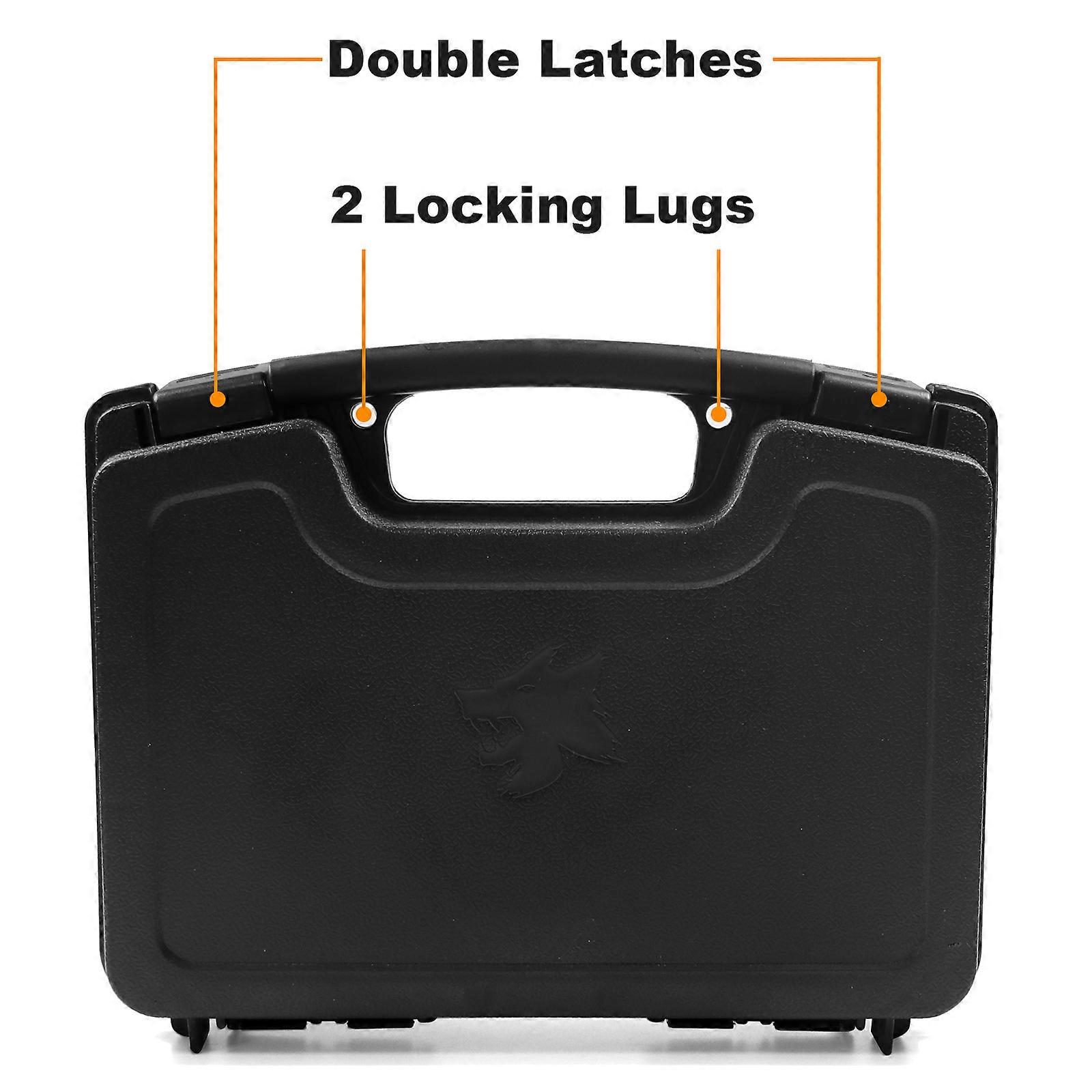 Lockable Pistol Case Waterproof Handgun Hard Case Shockproof Gun ...