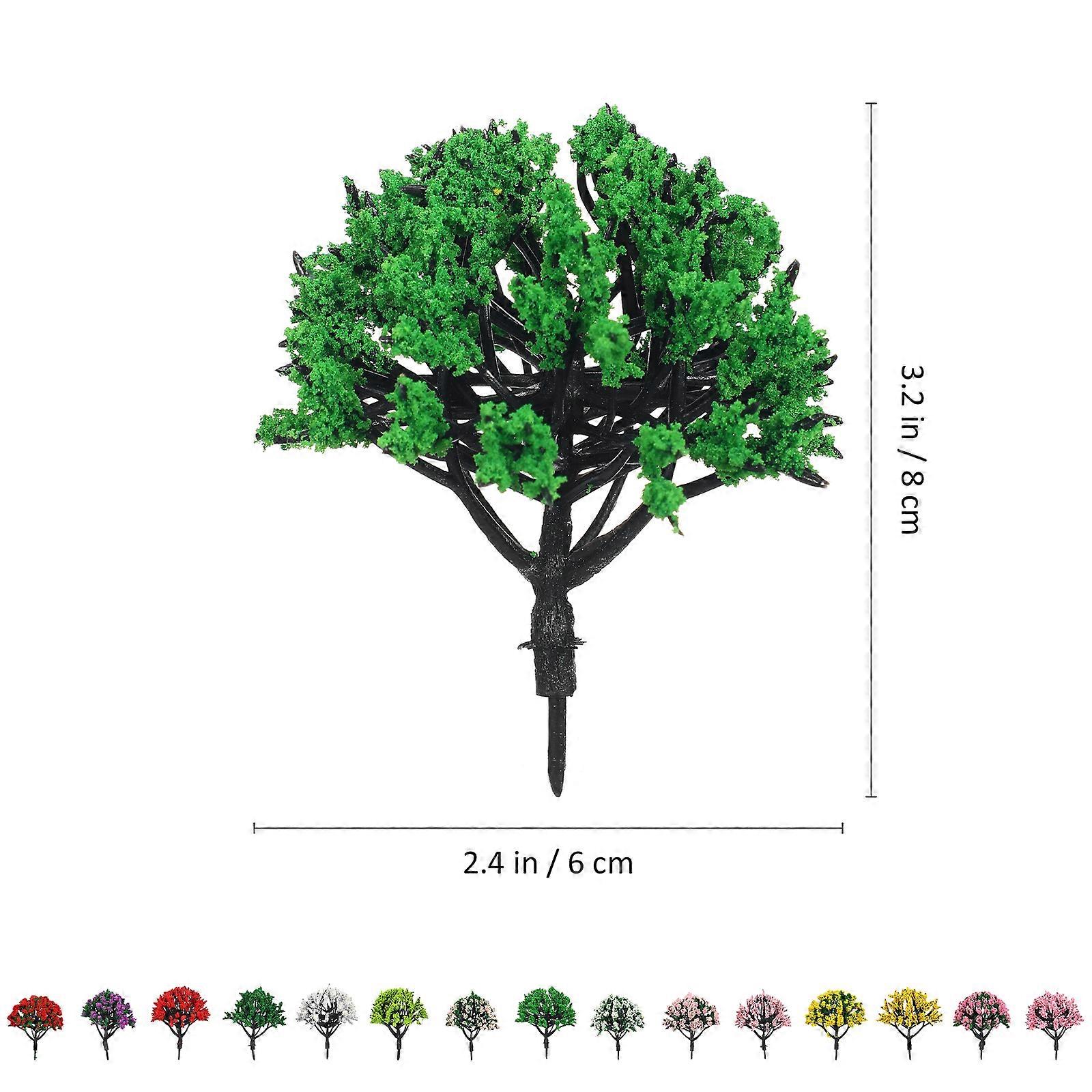 15pcs Model Trees Mini Trees Realistic Tree Figurines Architecture ...