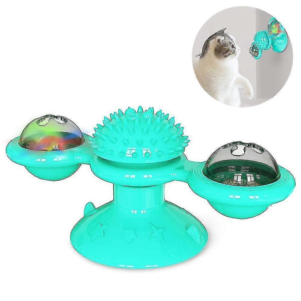 Cat Turntable Retar interaktiv leksak, rolig kattunge väderkvarnboll ...