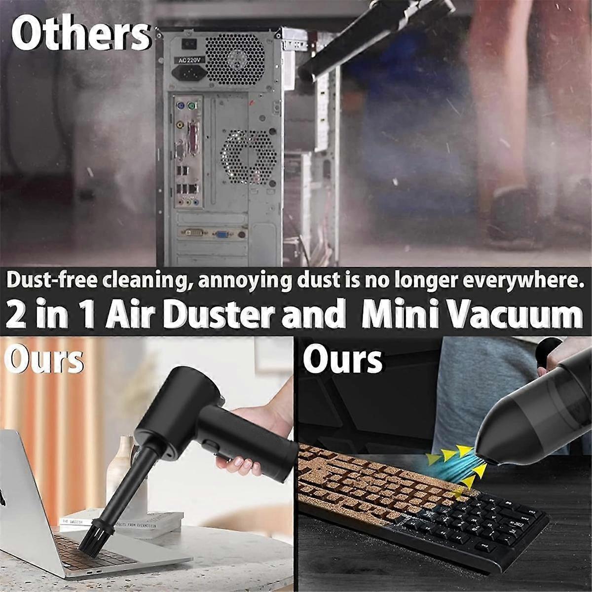 Compressed Air Duster,Electric Air Duster and Vacuum 2 in 1,3 Speeds ...
