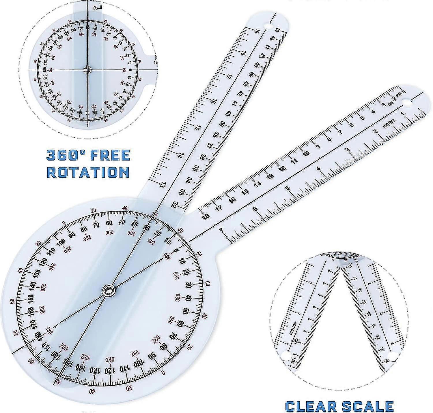Goniometer Set Finger Goniometer Digital Goniometer Protractor 360 ...