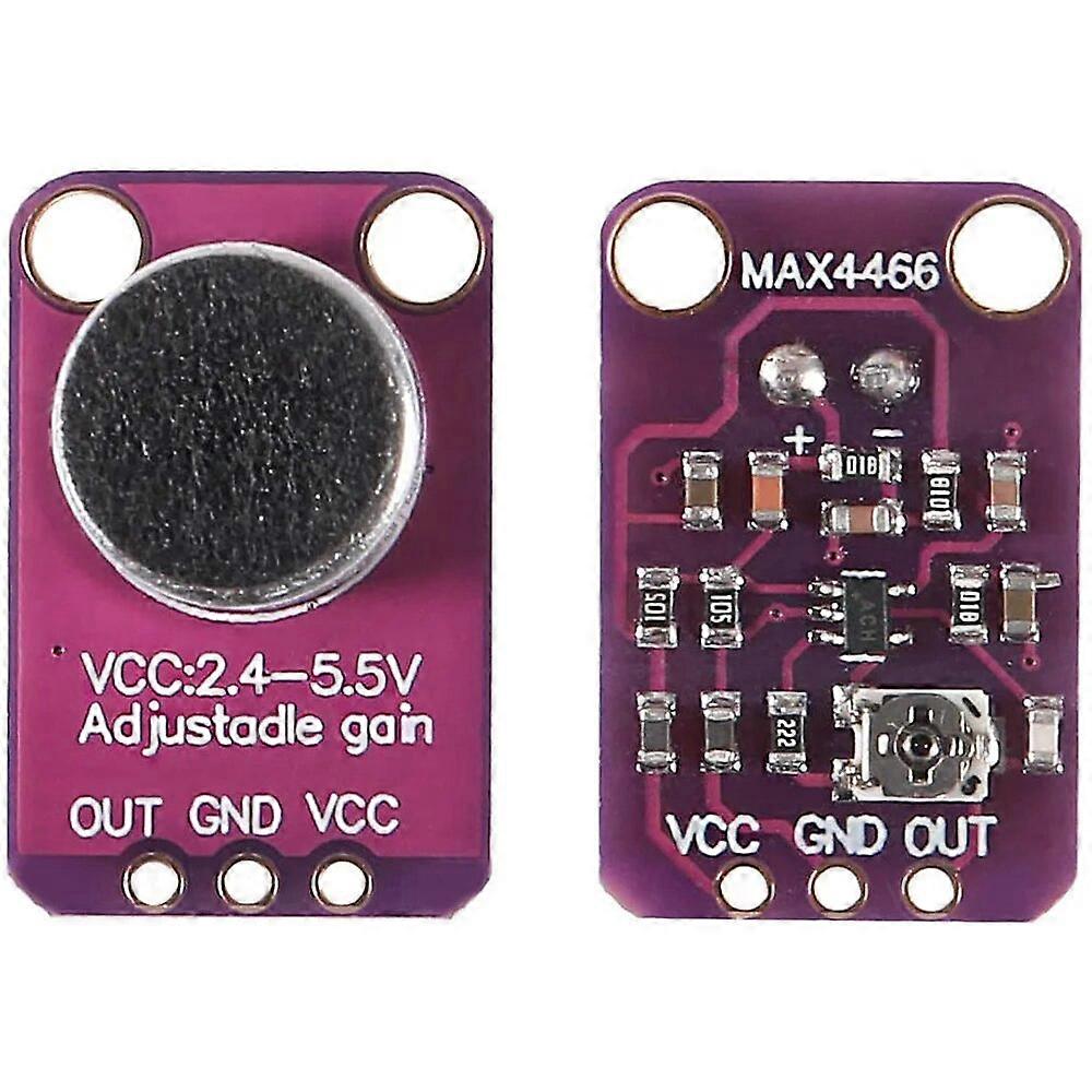 5Pcs GY-MAX4466 Electret Microphone Amplifier MAX4466 Module Adjustable ...