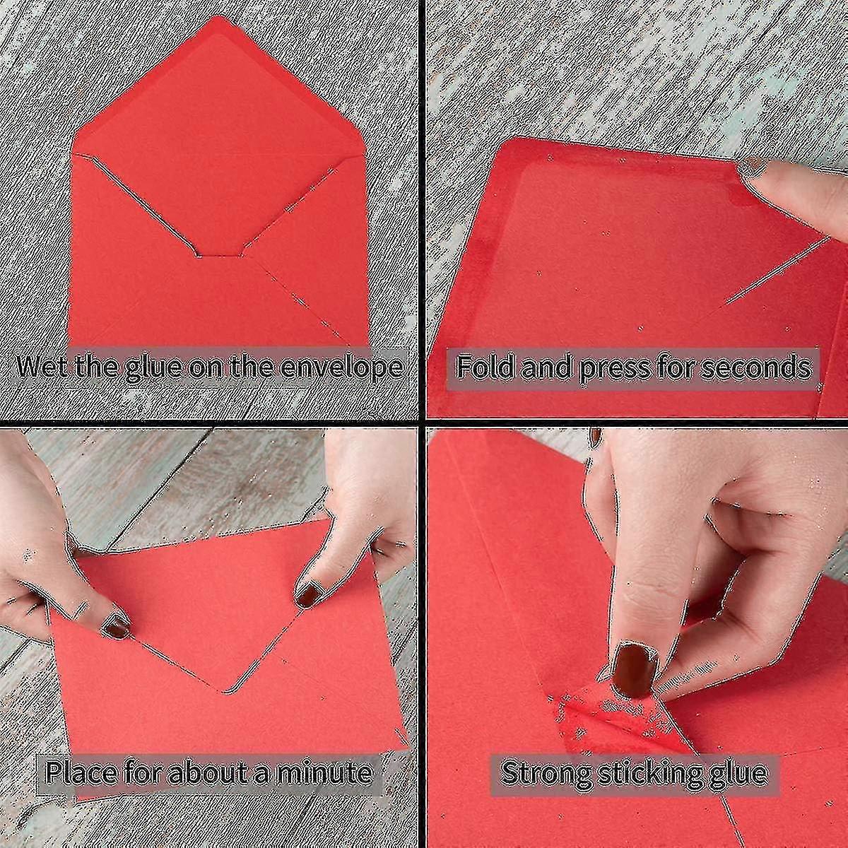 100 Pieces A7 Self-seal Envelopes Colorful 5x7 Envelopes For Greeting ...