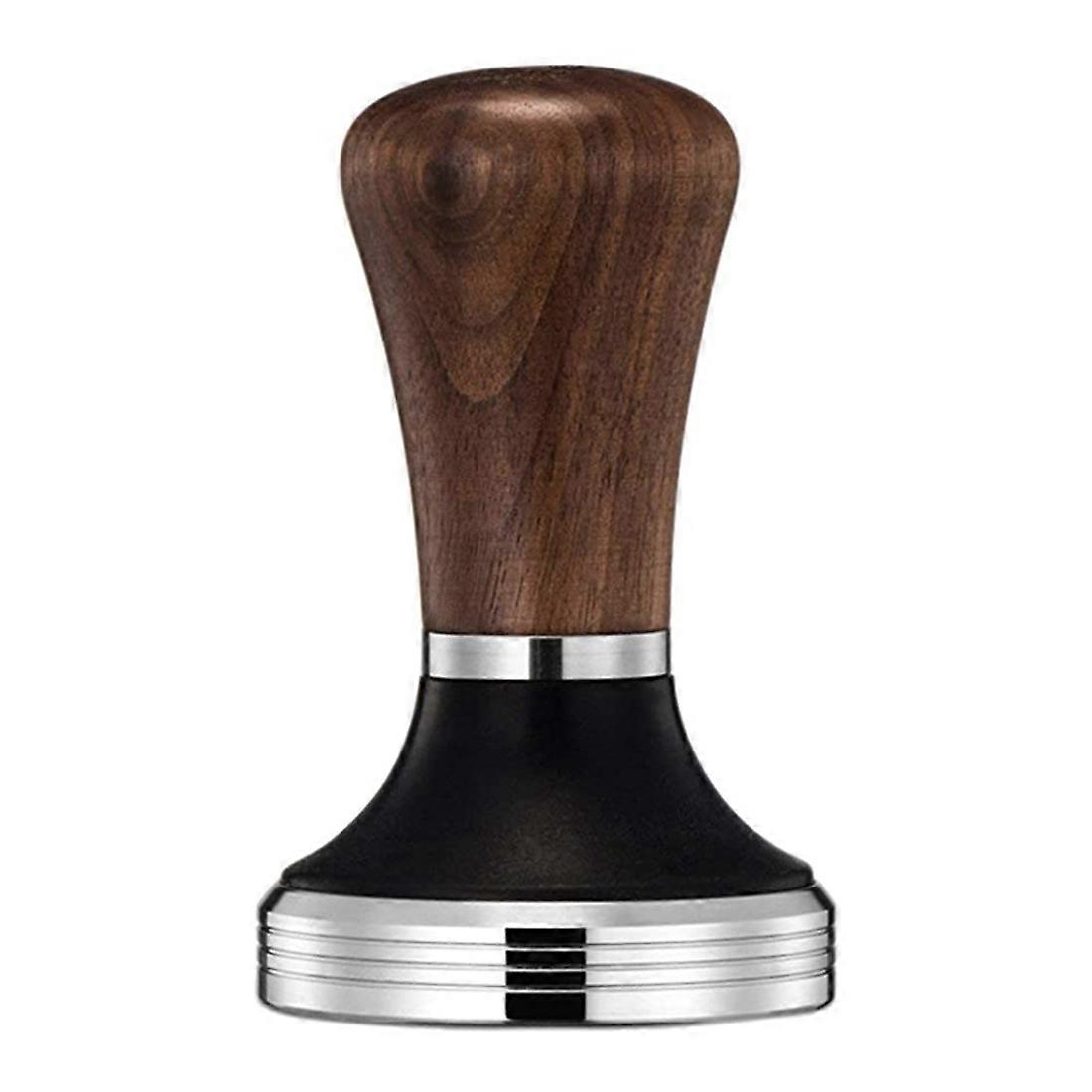 51mm Coffee Tamper Powder Hammer Pressing Walnut Handle Coffee ...