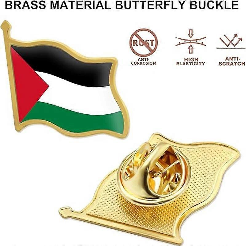 3x Palestine Flag Pin Lapel Badge Palestine Flags Brooch Pins Badges ...