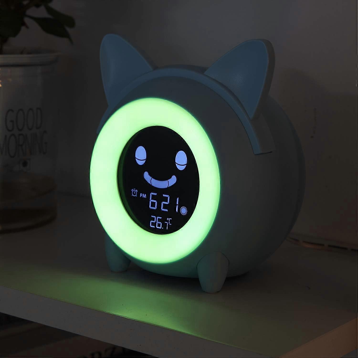 Children Sleep Training Alarm Clock, Wake Up Light Digital Clock Sleep ...