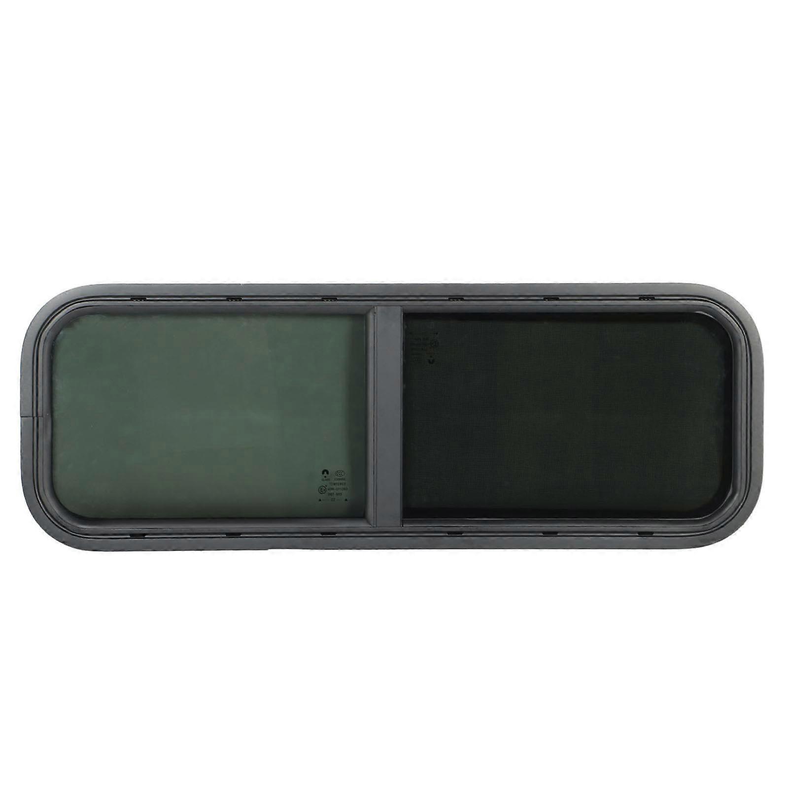 Camper Shade Window Glass RV Window 900x300mm Round Angle Sliding RV ...