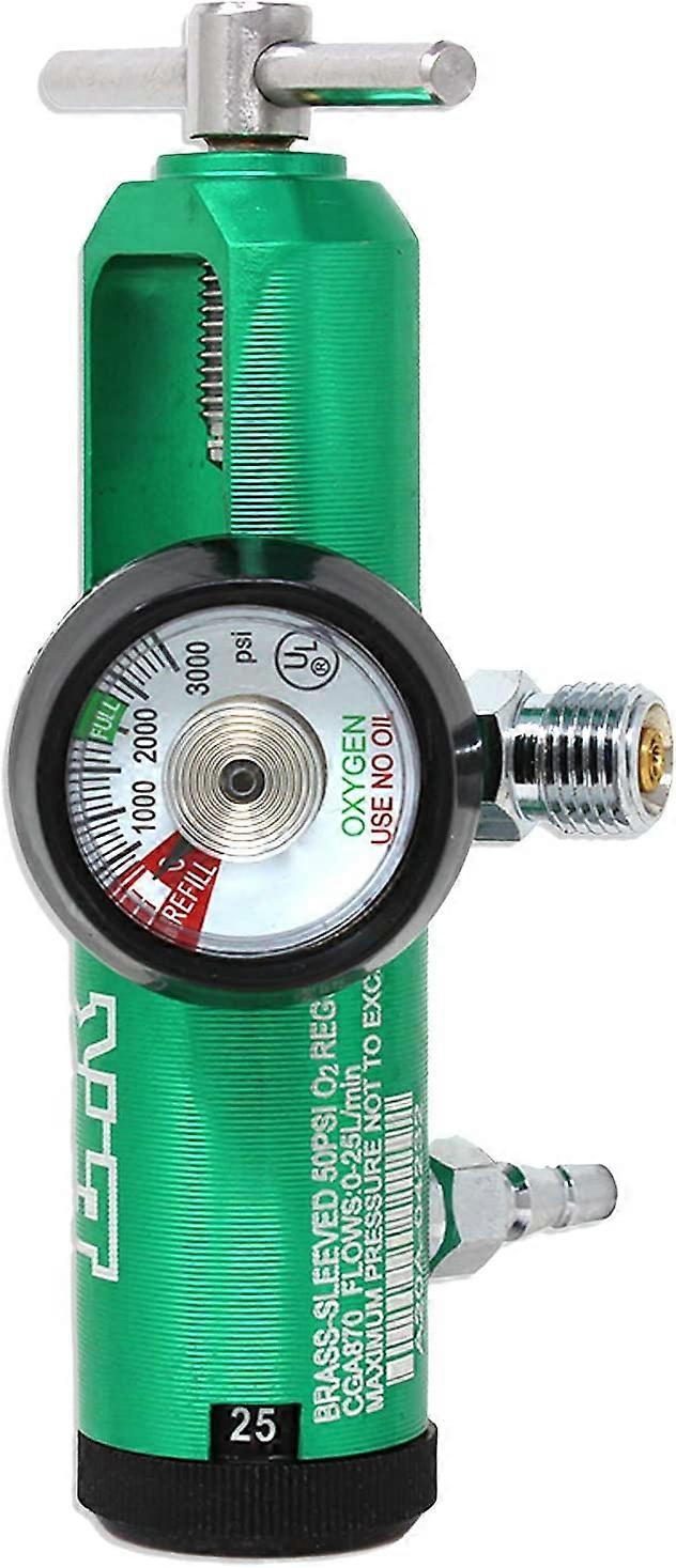 First Aid Oxygen Regulator CGA-870 Gauge Flow Rate - 0-25LPM | Fruugo UK