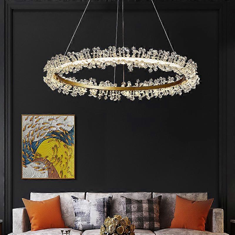 Modern Crystal Garland Hanging Lamp LED Pendant Light for Bedroom ...