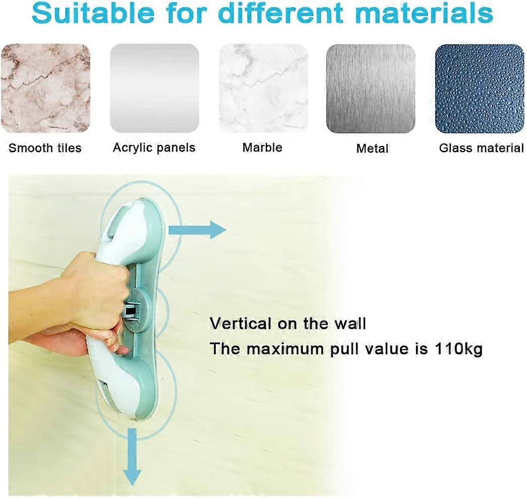 Suction Bathroom Grab Rails, Hand Rail for Elderly, Portable Mobility ...