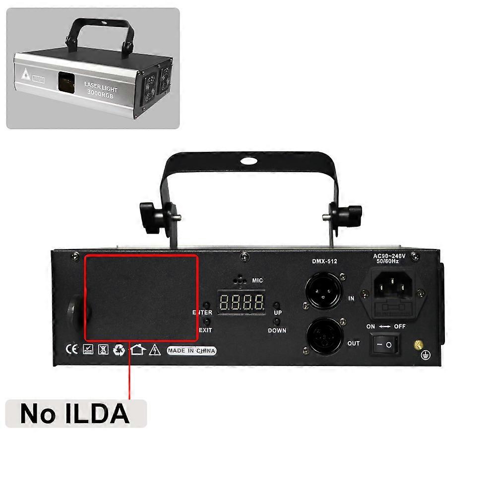 3W ILDA 3D RGB Laser Light Bruiloft DJ Disco Beroep Beam DMX Lighting ...