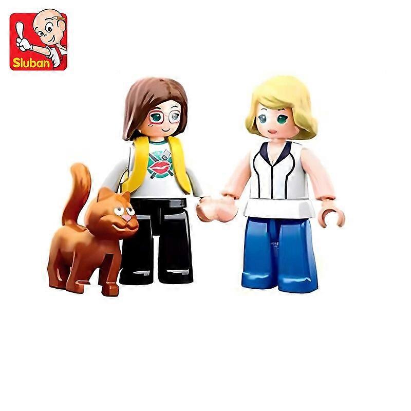 227stk Sluban Travel Team Bilbus Byggeklodser Legetøjssæt, T1 Varevogn ...