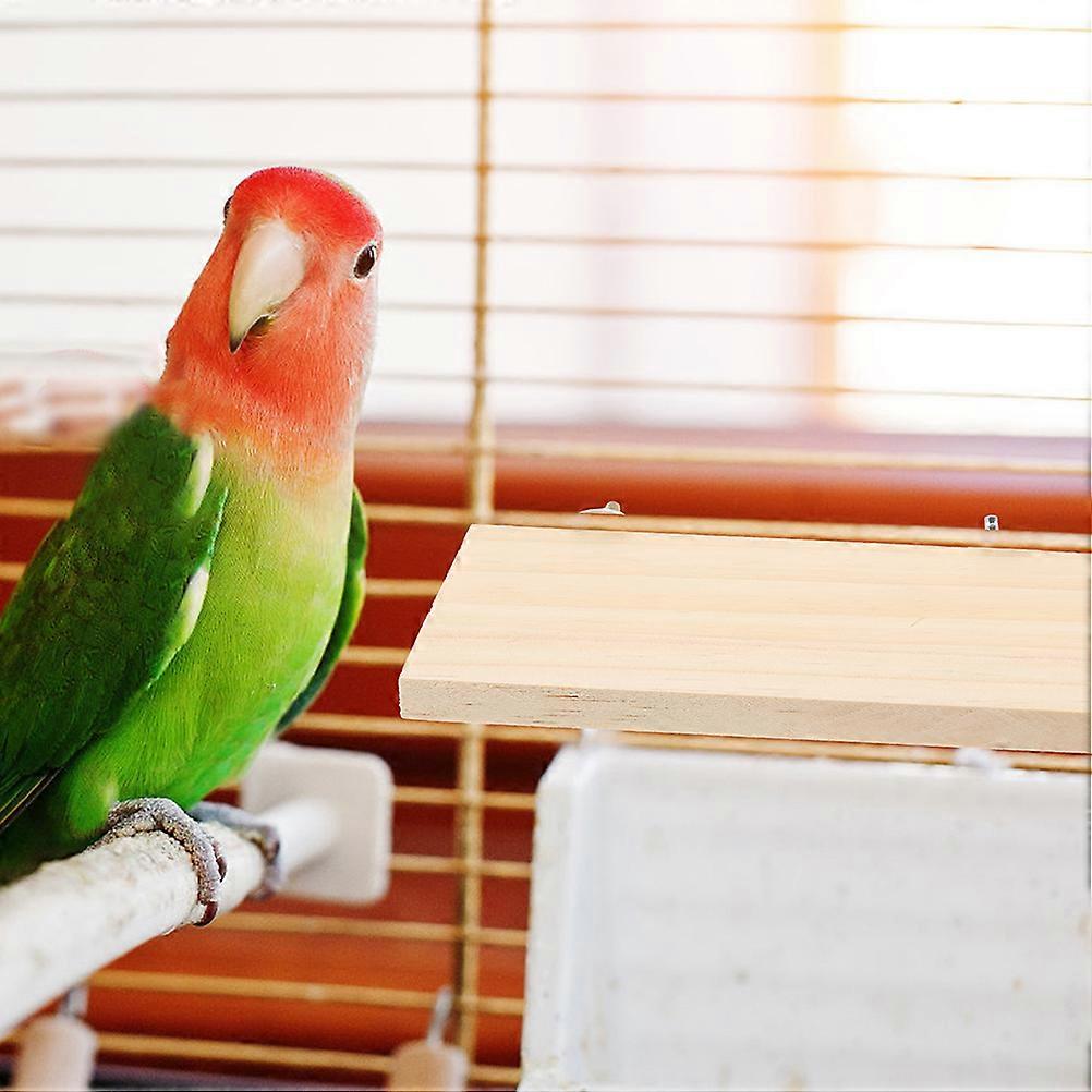 Wood Bird Perch Platform Bird Parrot Perch Platform Wooden Cockatiel ...