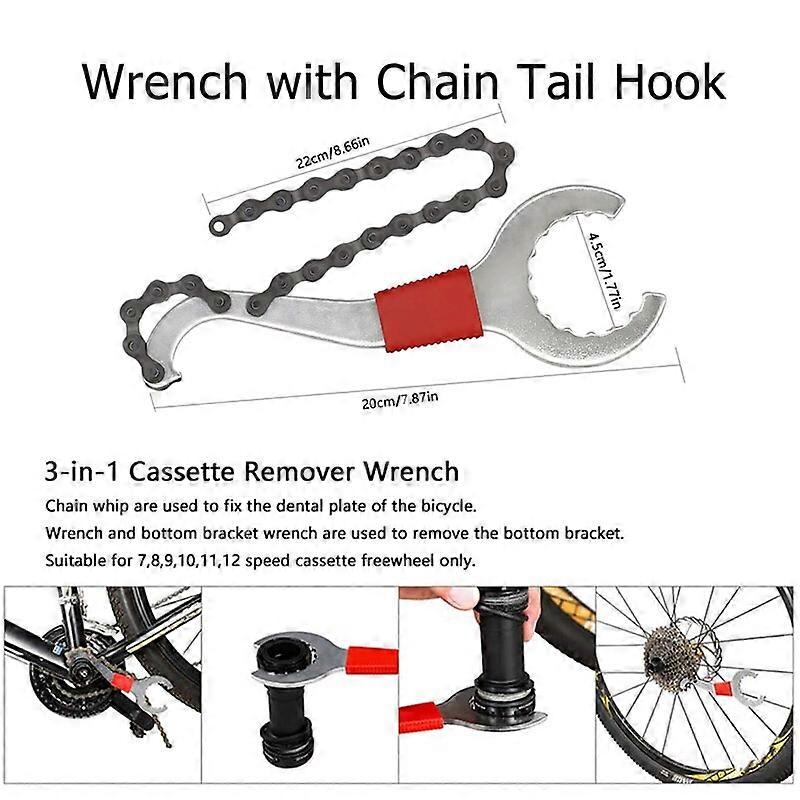 Bicycle Multitool Repair Tool Set Kit Chain Breaker Crank Wheel ...