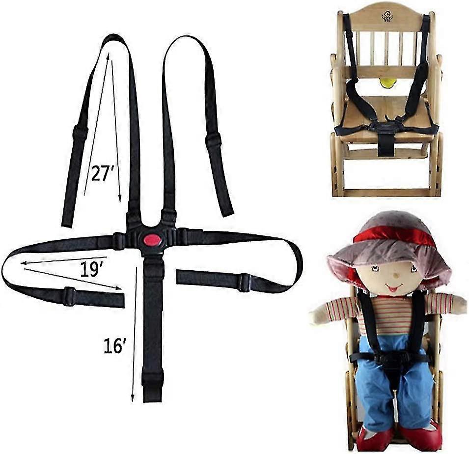 High Chair Straps, Baby Kid 5 Point Harness, Universal Baby Safe Belt ...