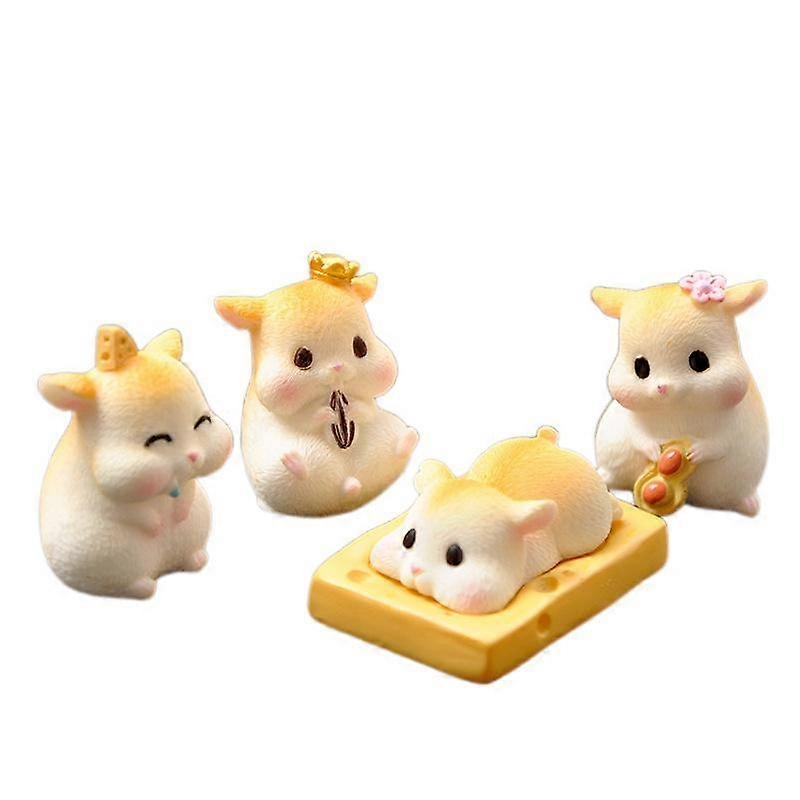 Hamster Figure Animal Toy Cake Decor, Fairy Tale Garden Mini Hamster ...