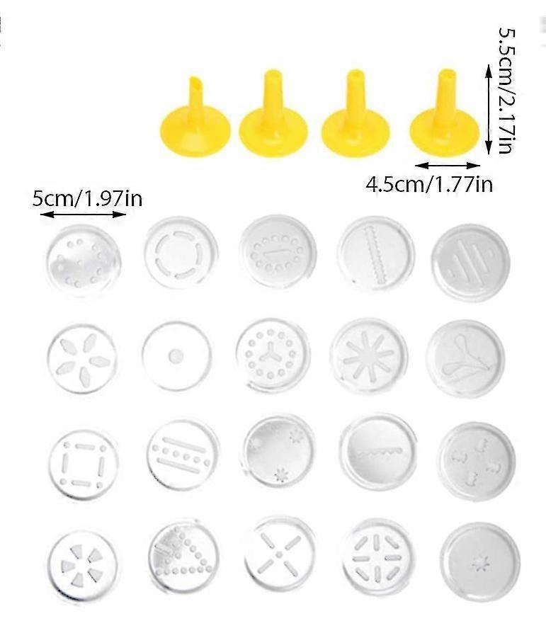 Biscuit Press Gun With 20 Cookie Trays 4 Nozzles Baking Tool Set ...