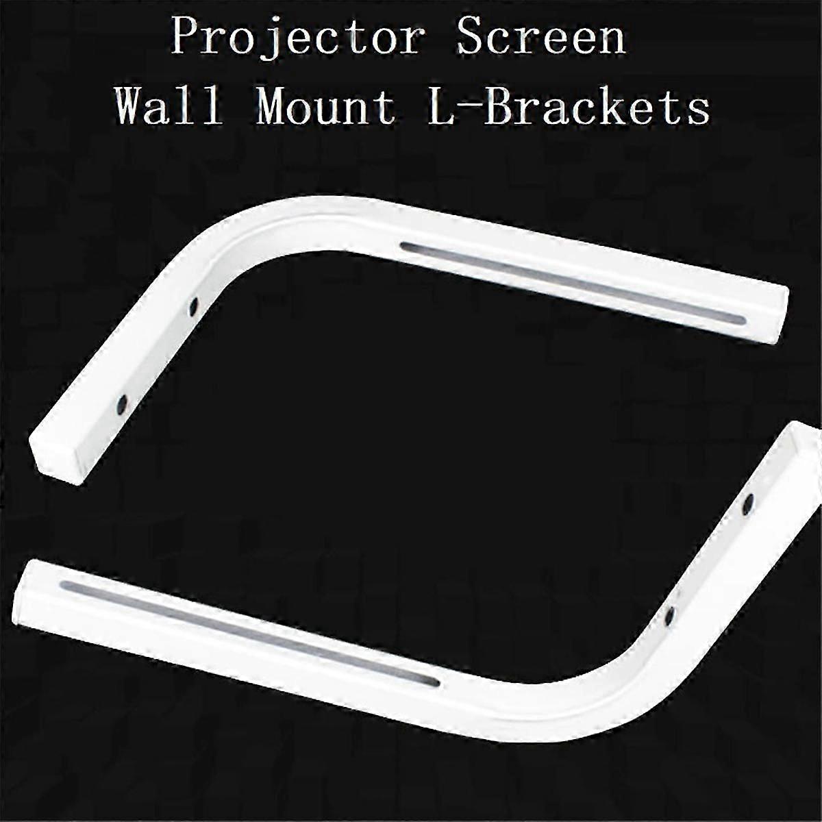 90 Degrees Projector Screen Wall Mount L-Brackets Projection Screen ...