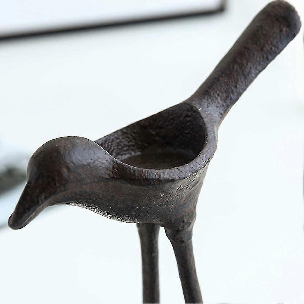 Cast Iron Long Feet Birds Christmas Candleholders Black Vintage Tea ...