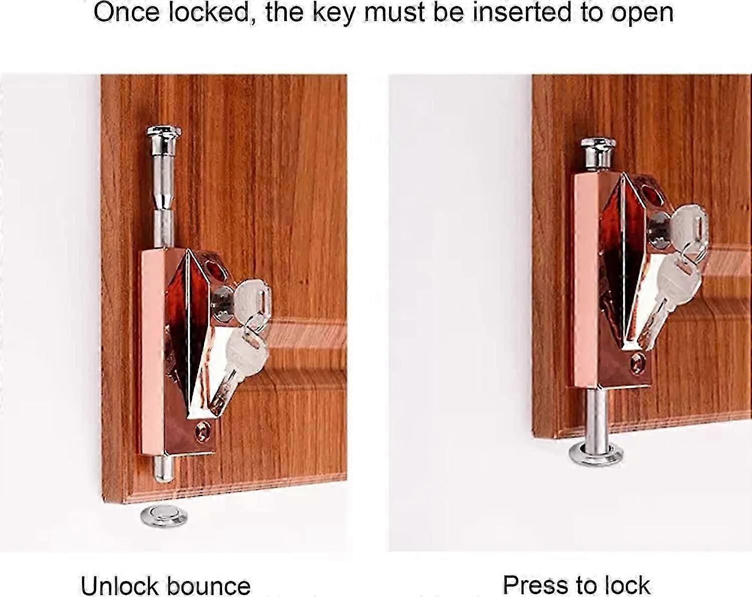 Aluminum Alloy Glass Door Locks, Floor Bolt, Security Anti-theft Latch ...