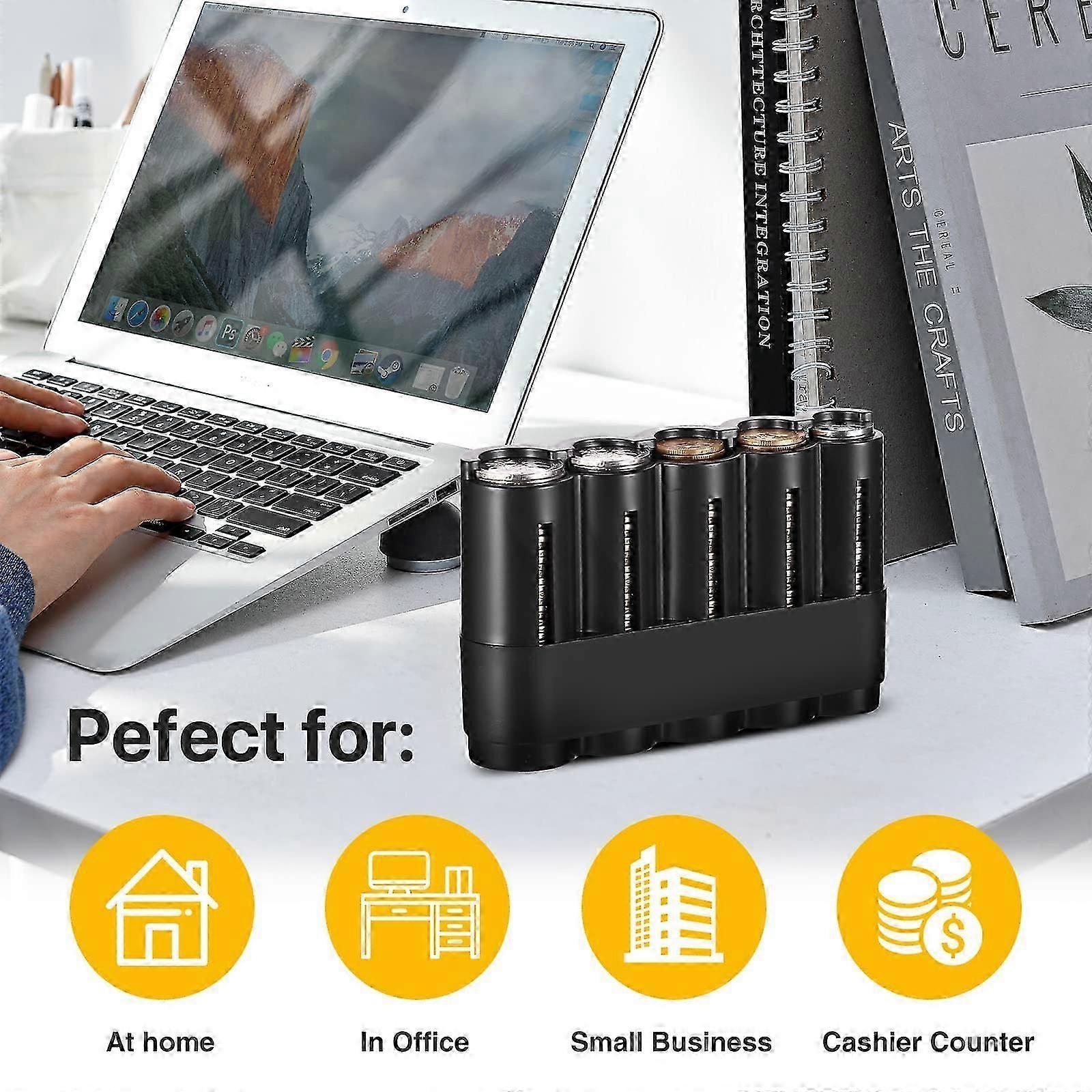 Coins Plastic Storage Box Coin Dispenser Sorter Easy Change Purse for ...