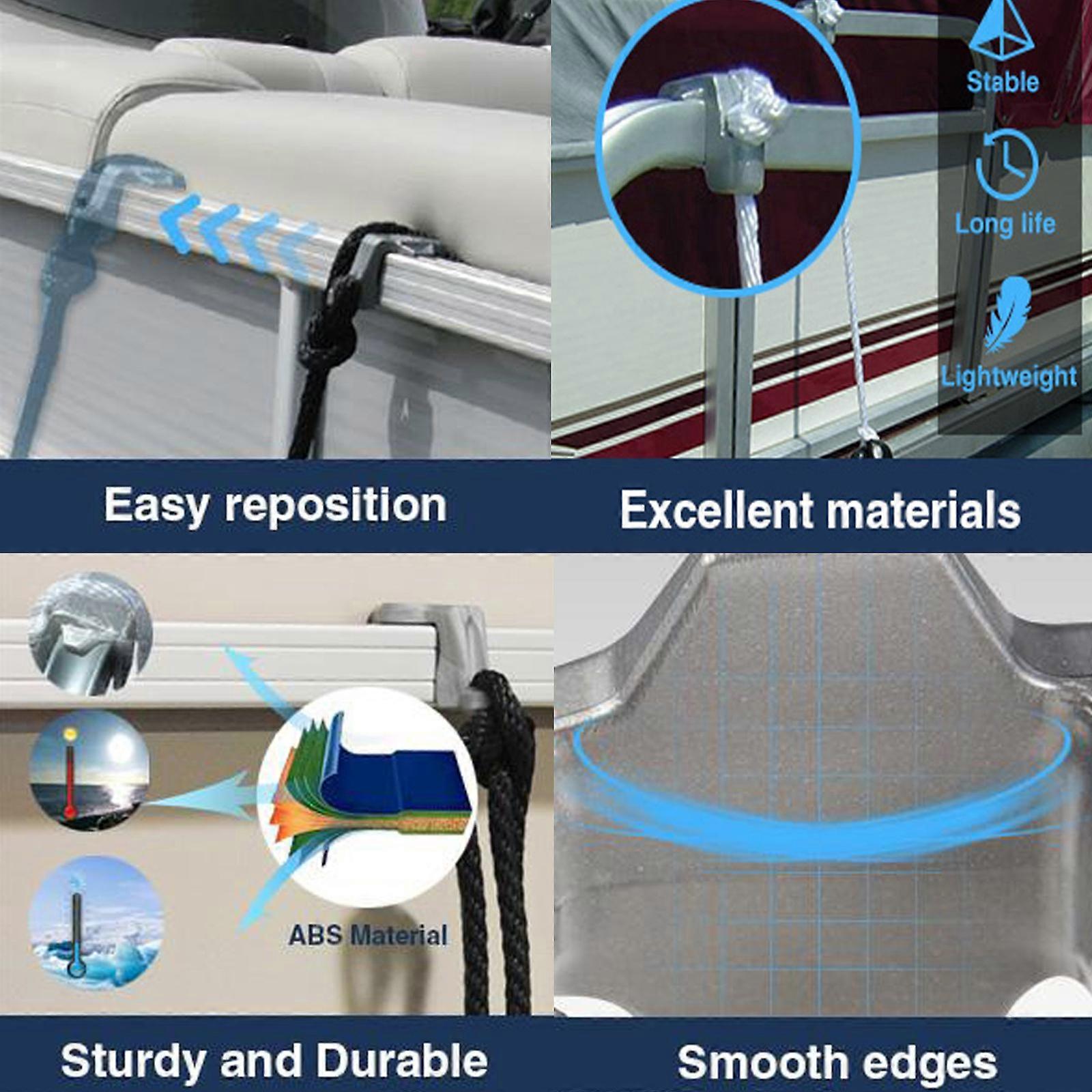 Boat Bumper Clips Hangers Adjusters Cleats, Pontoon Fenders Clips for ...