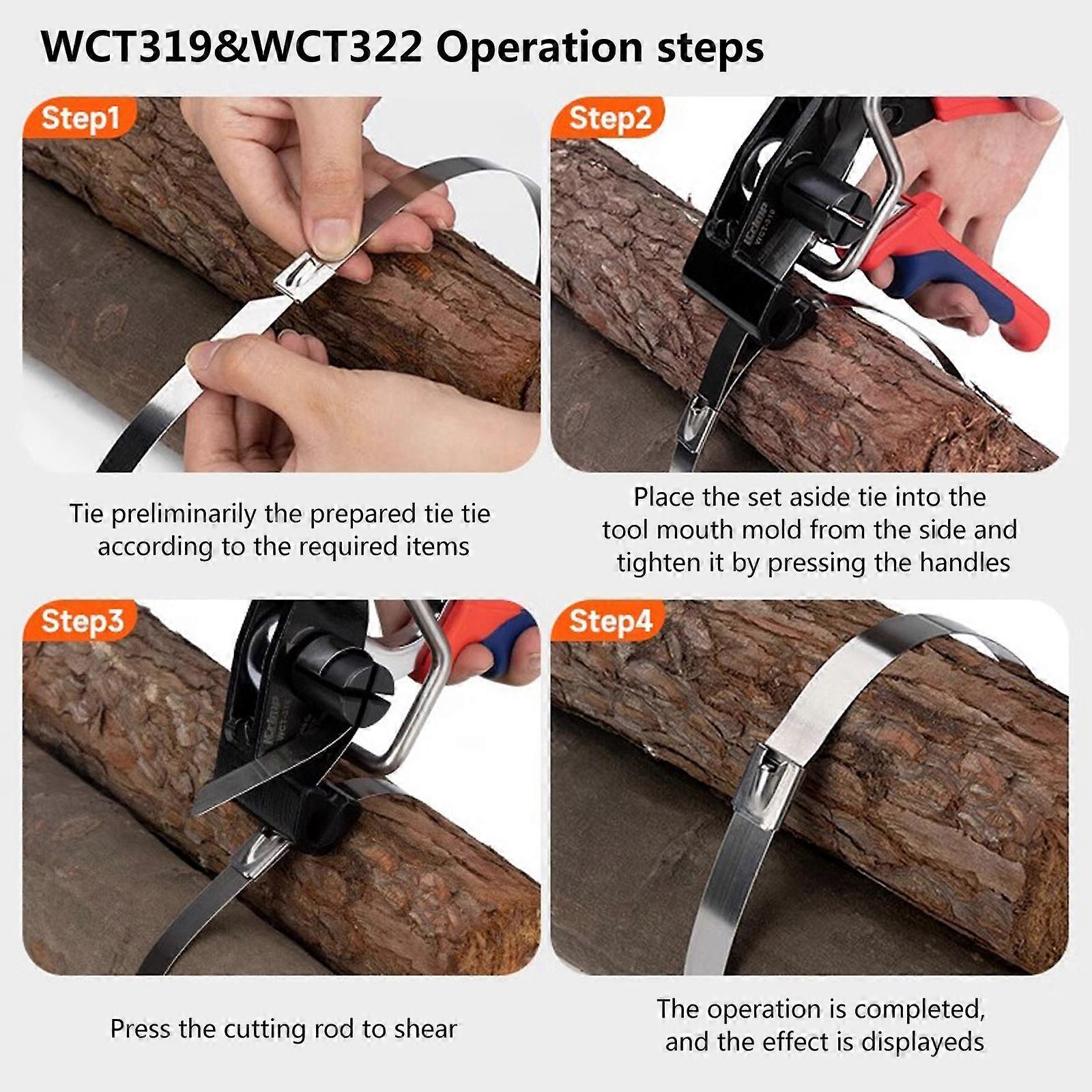 Effective Steel Cable Tie Guns Metal Zips Tie Tightener Steel Tie Tool ...