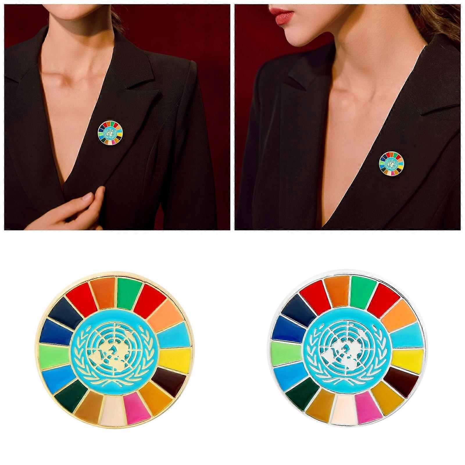 United Nations SDGs Rainbow Enamel Pin Sustainable Development Goals ...