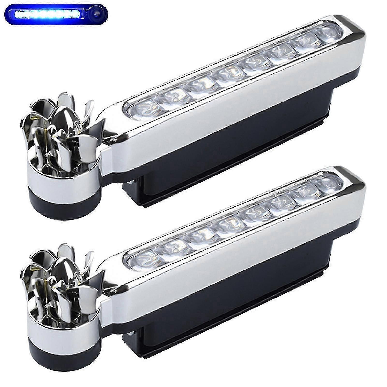 2pcs Daytime Running Light Wind Powered Super Bright Portable No Need External Power Supply Led ...