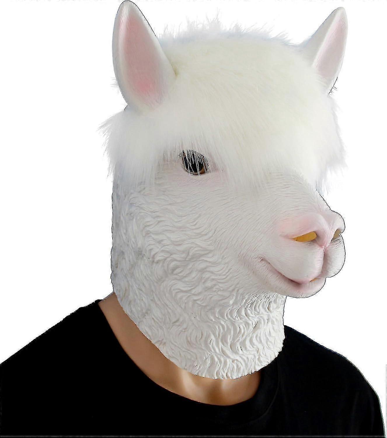 Alpaca Llama Animal Head Latex Mask for Halloween Costume Party | Fruugo UK
