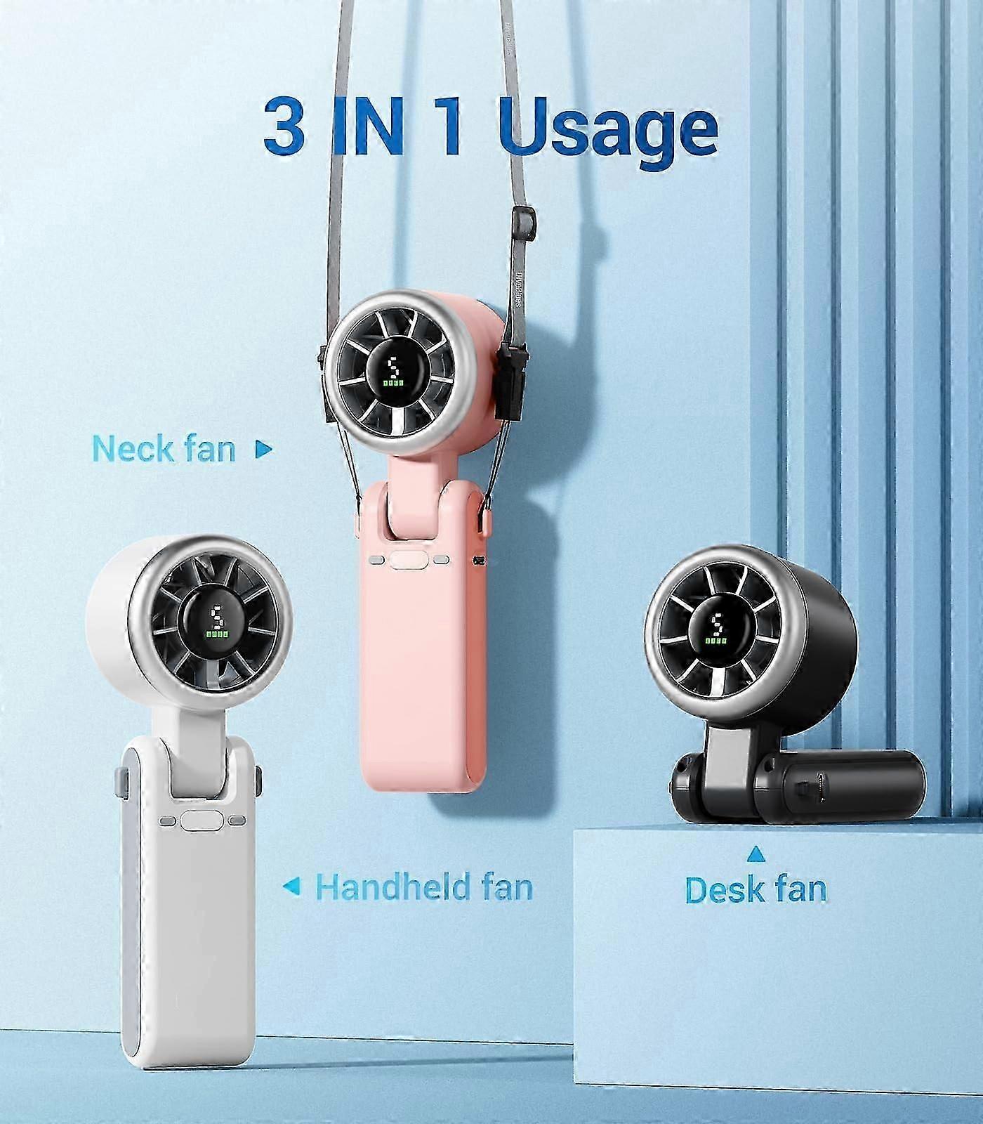 Portable turbine handheld fan, 9 m/s high speed, 5 wind speeds ...