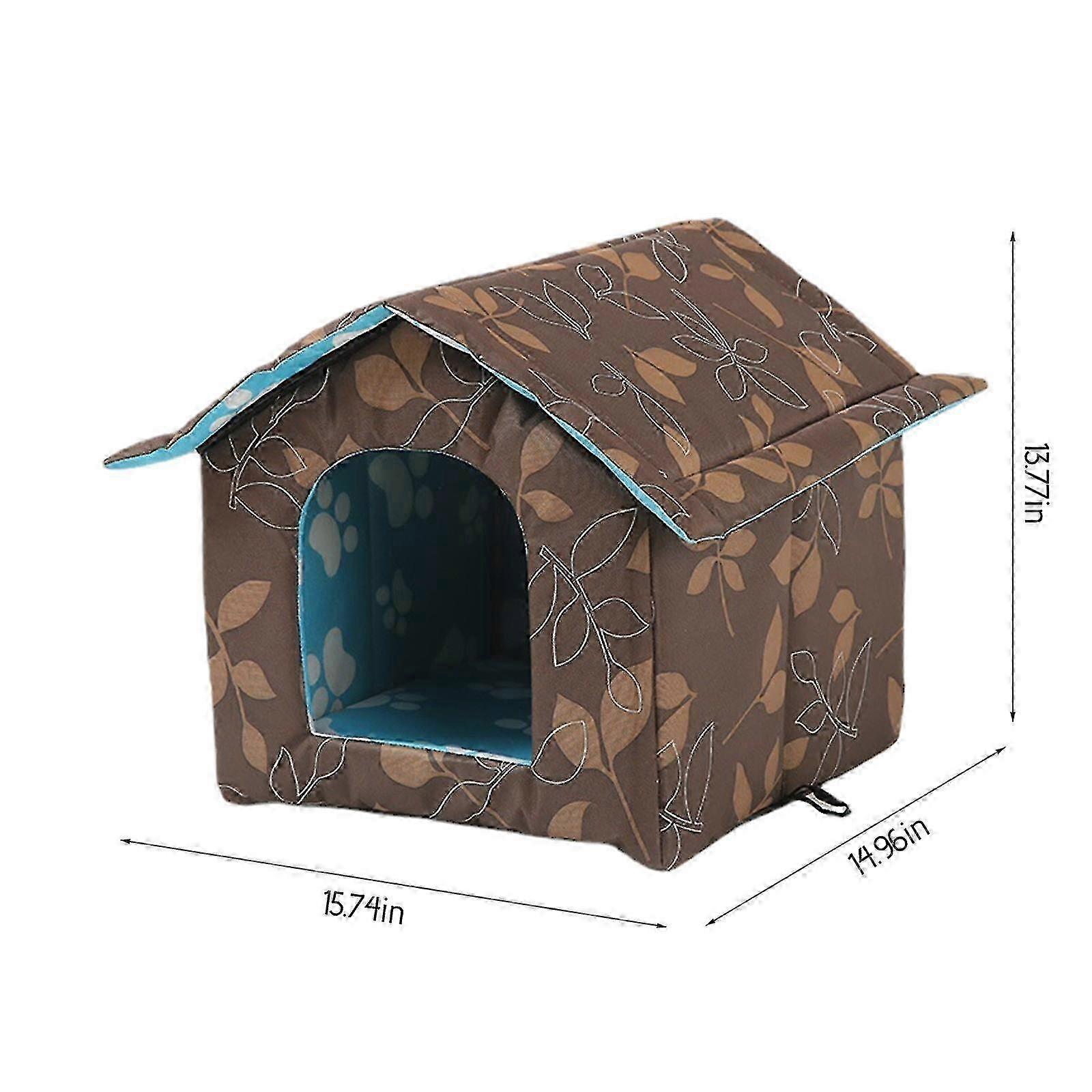 Winter House With Self Warming Pad-Outdoor Indoor Weather-Proof Heat ...