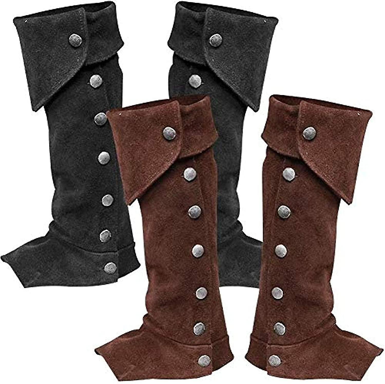 Mens Halloween Pirate Boots Frosted Leather Pirate Boot Tops Shoes ...