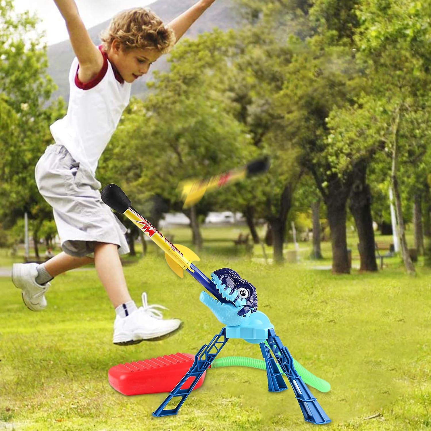 STEM Toy Rocket Launcher for Kids - Air-Powered, Cartoon Dinosaur - Fun ...