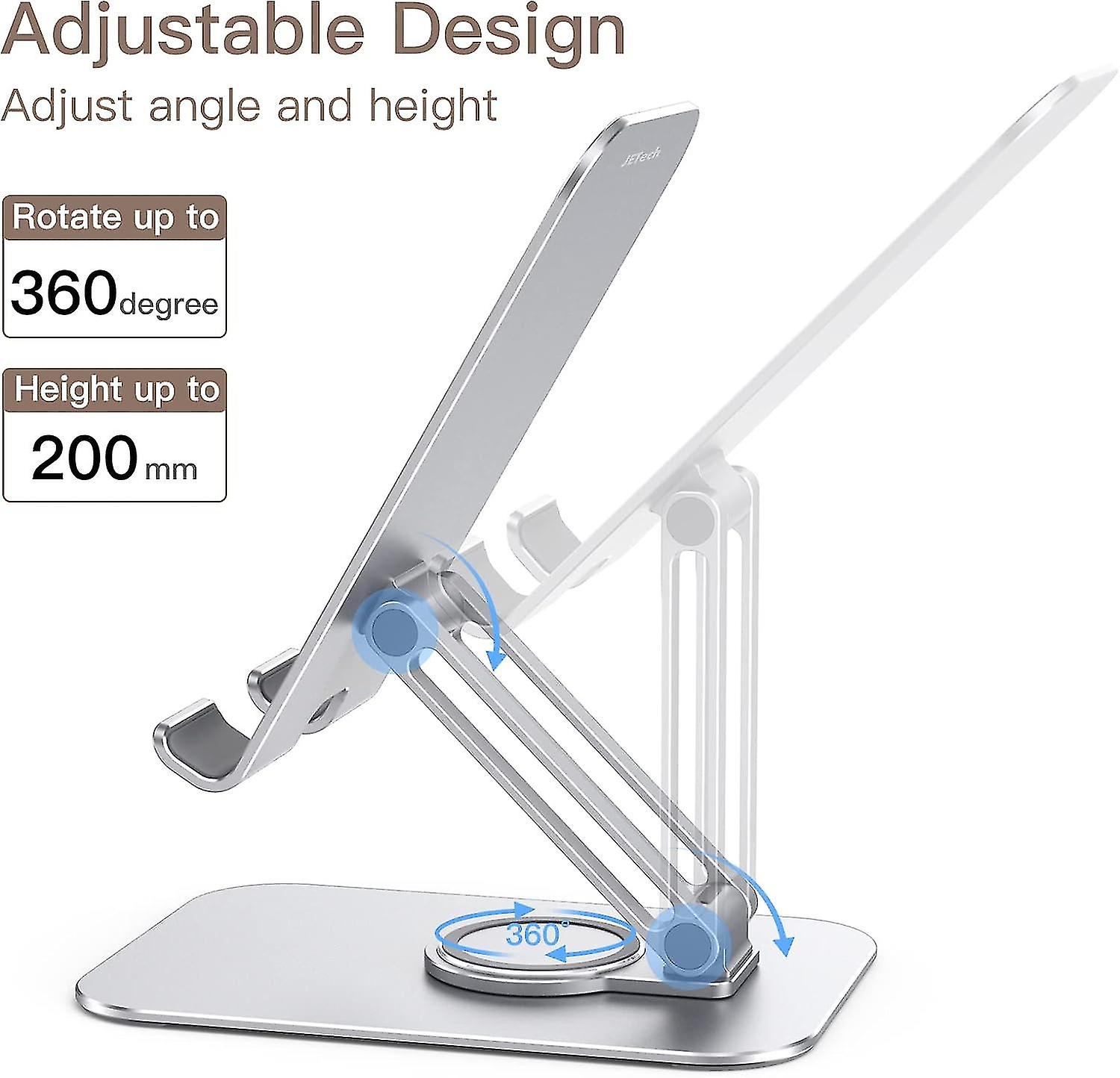 Tablet Stand, Adjustable Rotating Desktop Stand With 360-degree ...