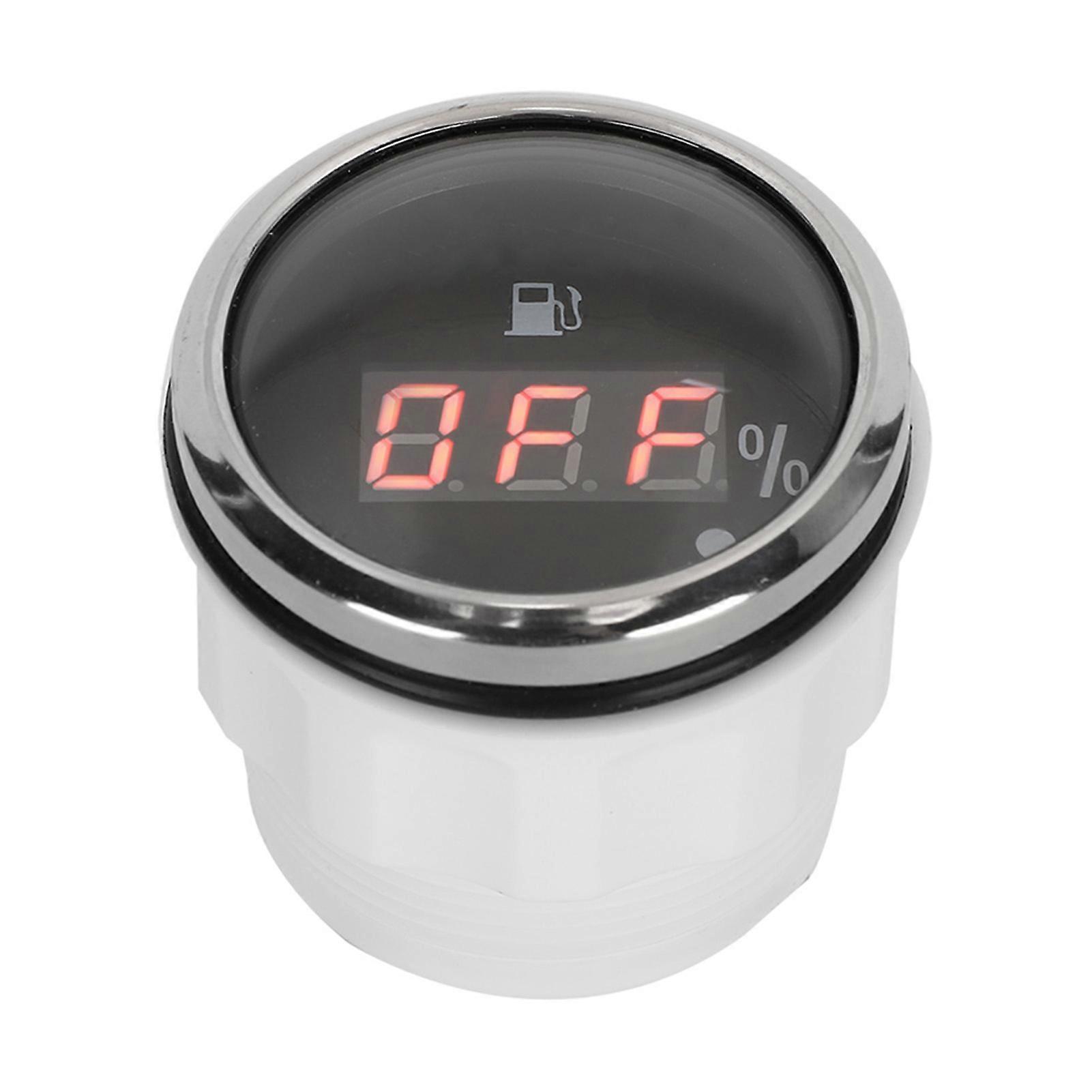 2in LED Digital Fuel Level Gauge with Smart Red Light Alarm for Marine ...
