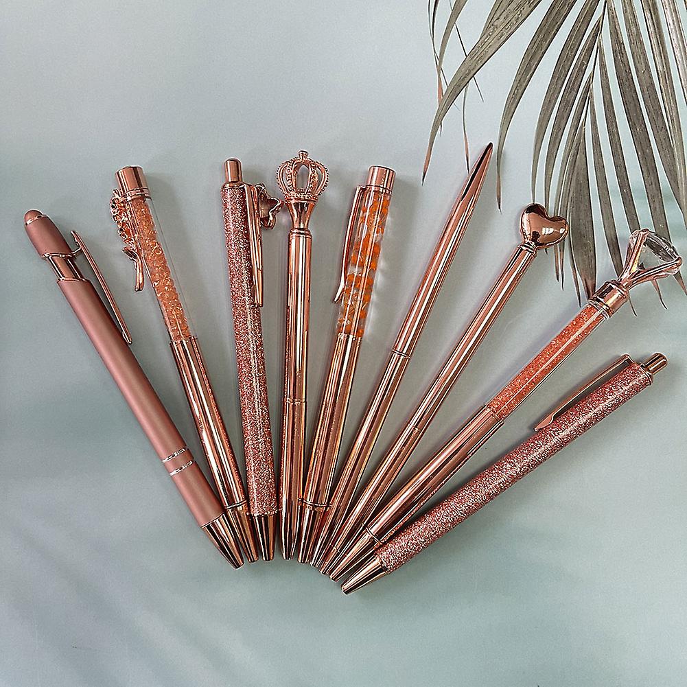 10PCS Rhinestone Stylus Ballpoint Pen Easy Carrying Smoothly Ink ...