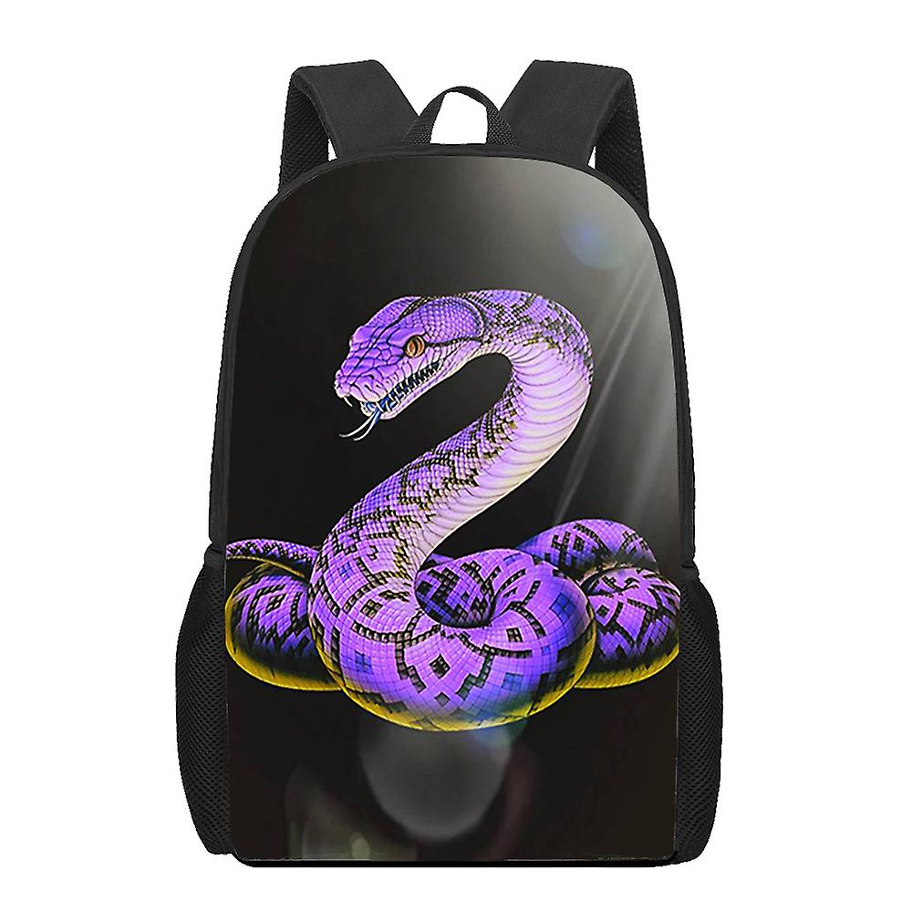 Art Painting Snake Animal 3d Print School Bag Set For Teenager Girls ...