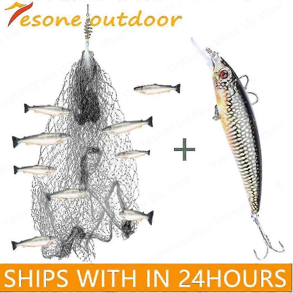 Fishing Net Trap Copper Shoal Cast Feeder Fishing Trap Tools Luminous ...