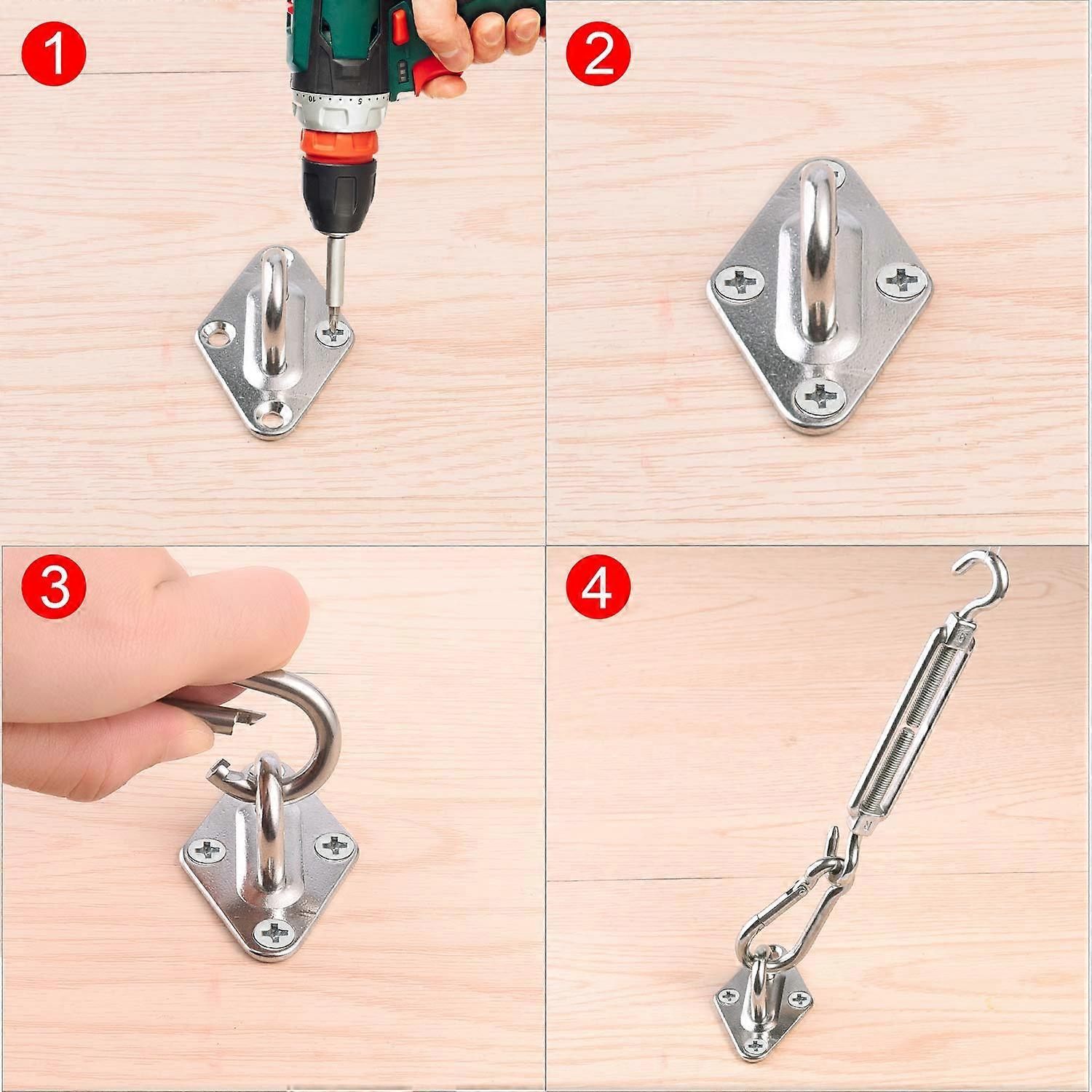 Canopy Fixing Set Heavy Duty Sun Shade Fixing Kit Stainless Steel ...