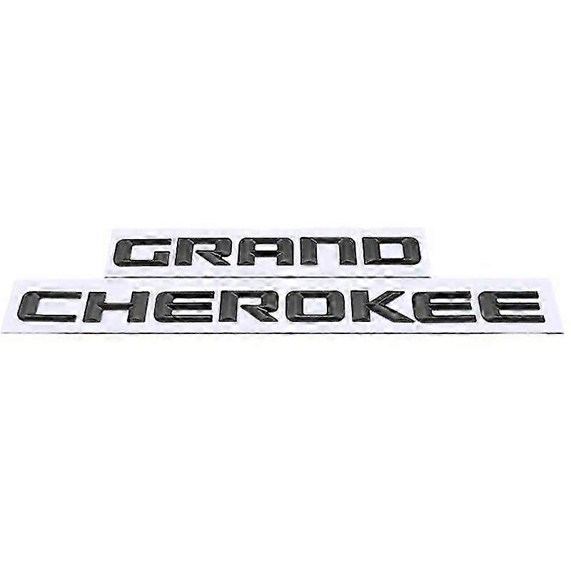 3D ABS Chrome Black Logo Grand Cherokee Emblem Letters Nameplate Car ...