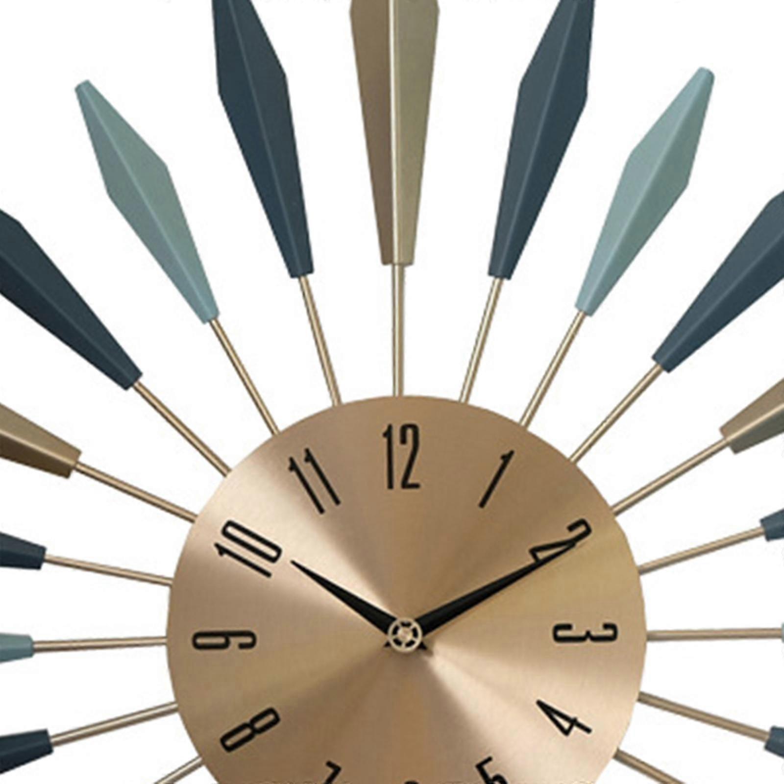 Large Wall Clock Silent Mid Century Wall Clock for Bedroom Indoor Study ...